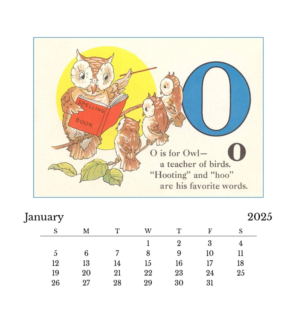 2025 Owls Easel Desk Calendar – The Gamble House Bookstore