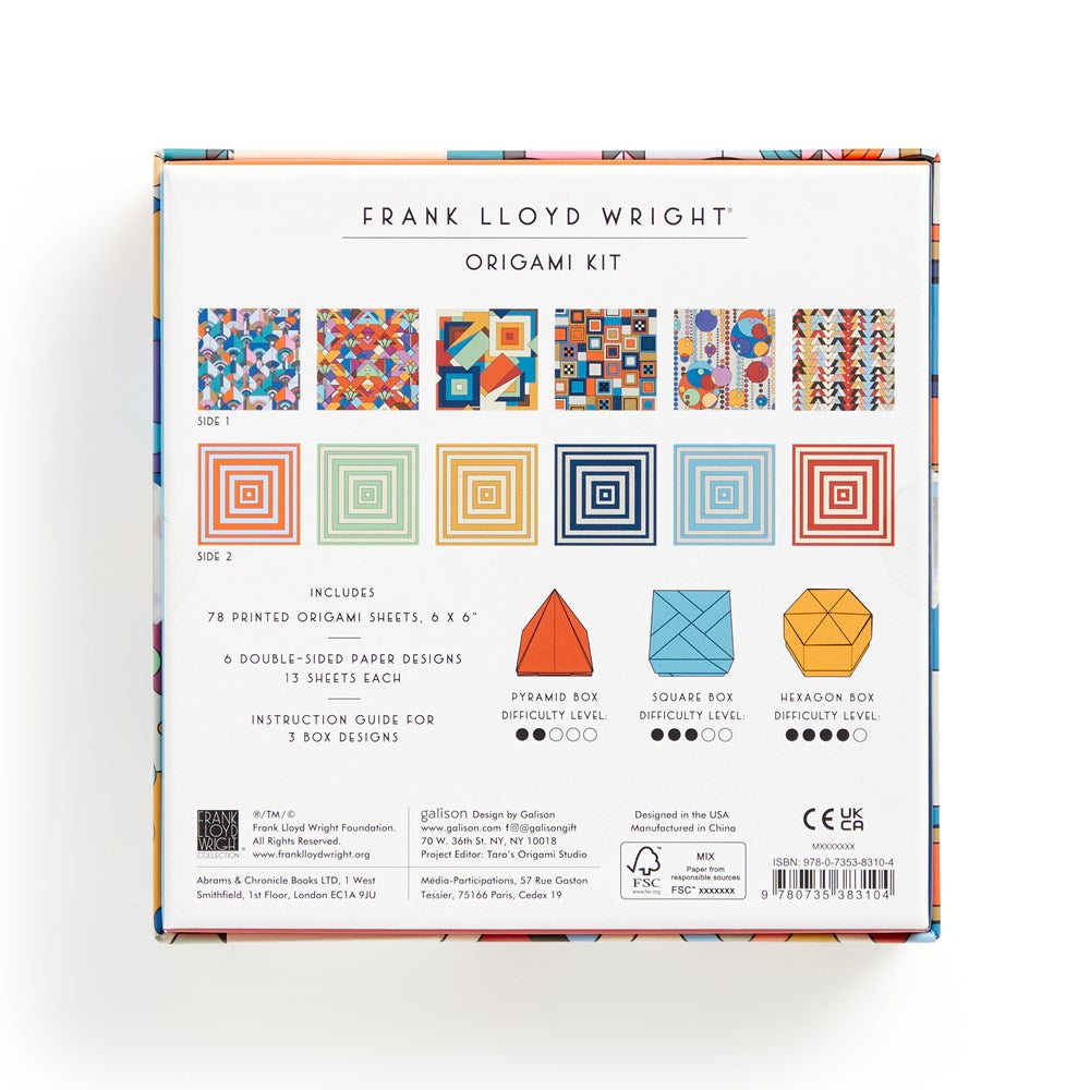 Frank Lloyd Wright Origami Kit – The Gamble House Bookstore