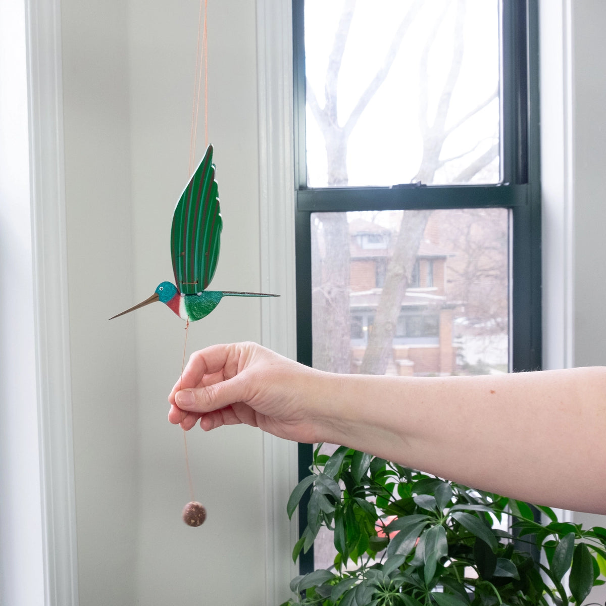 Green Ruby Throated Hummingbird Flying Mobile – The Gamble House Bookstore