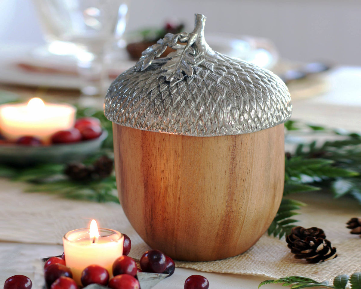 Pewter Top Wood Acorn Box – The Gamble House Bookstore